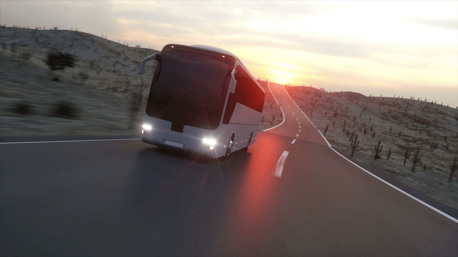 bus-on-the-road-highway-very-fast-driving-super-realistic-animation ...